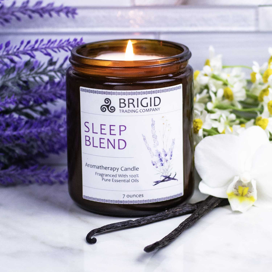 Sleep Blend Candle by Brigid - Lavender, Chamomile, and Vanilla